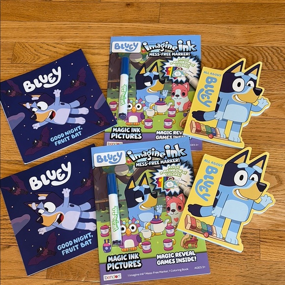 Bluey | Toys | Nwt Bluey 6 Lot Bundlebooks And Imagine Ink Mess Free ...